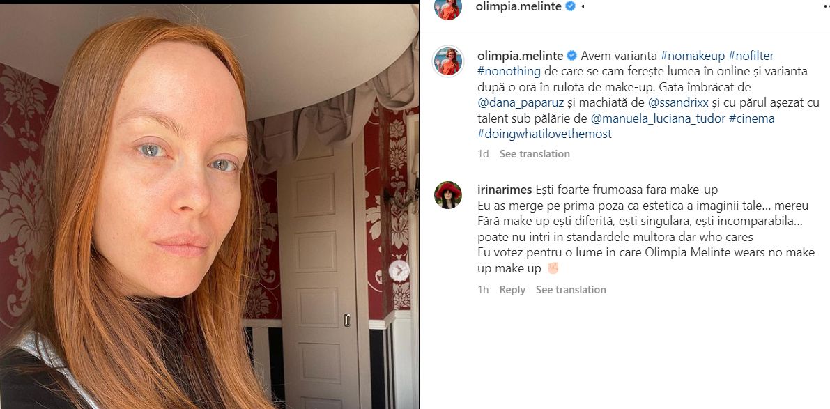 Cum arată Olimpia Melinte nemachiată. Ce imagini a publicat de la ...